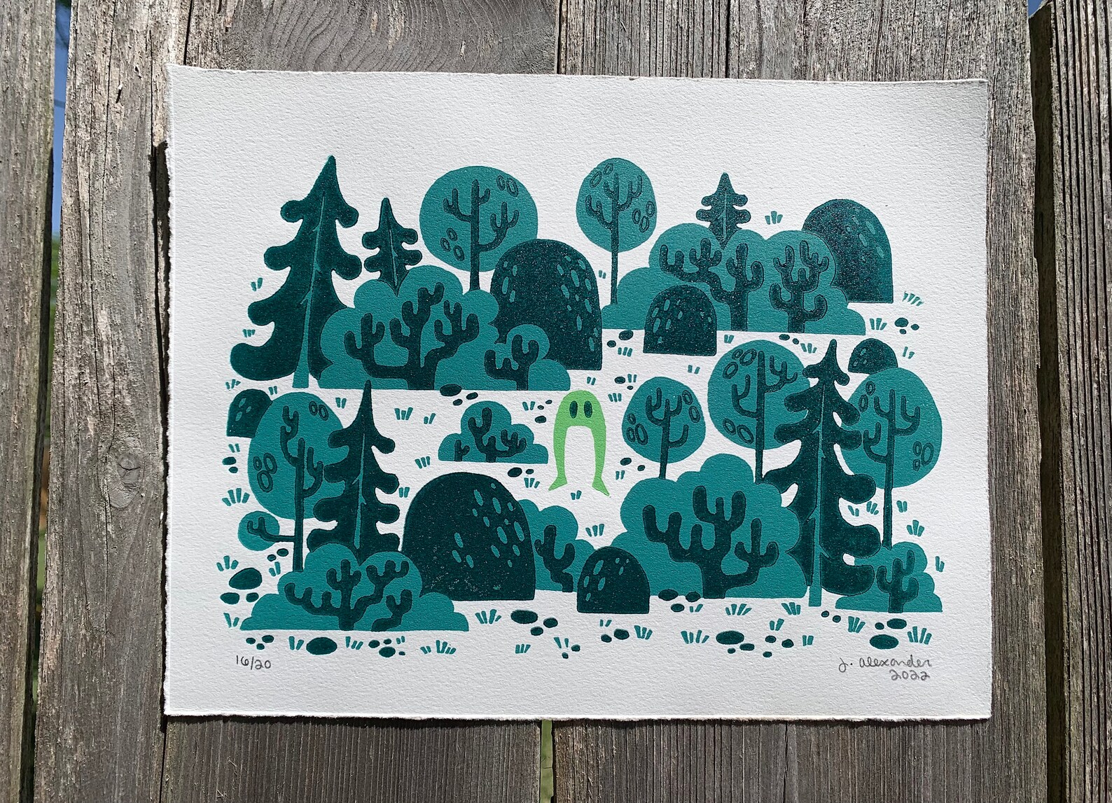Fresno Nightcrawler Forest Reduction Linocut Print - Etsy