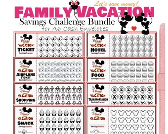 Disney Trip Savings Challenge Insert | Cash Envelope Insert | Budget ...