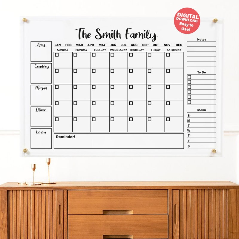 Vinyl Calendar - Etsy