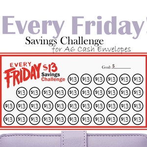 Friday Savings Challenge, Printable Savings Tracker, A6 Budget Binder ...