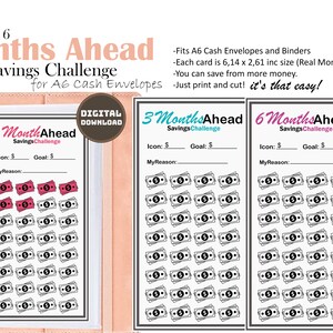 One Month Ahead Savings Challenge, Money Savings Challenge Printable ...