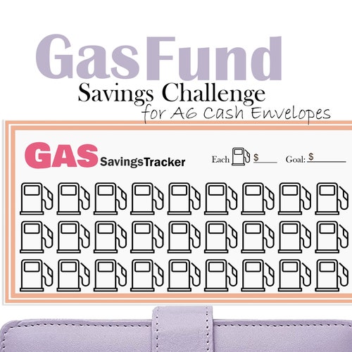 Gas Savings Challenge for A6 Cash Envelopes Printable Budget - Etsy