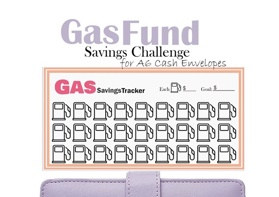 Gas Savings Challenge for A6 Cash Envelopes Printable Budget - Etsy