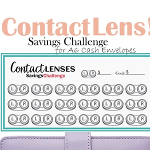 Contact Lens Savings Challenge, Printable Budget Binder Insert, Savings ...
