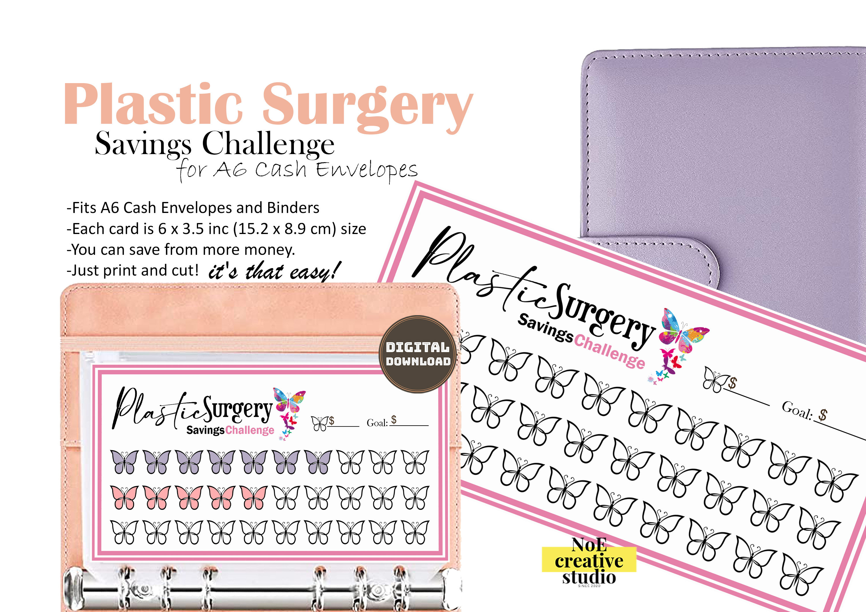 Plastic Surgery Savings Challenge, Printable Budget Binder Insert ...