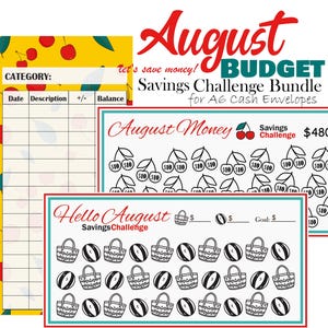 August Money Saving Challenge - Etsy