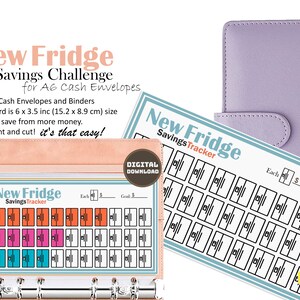 New Fridge Savings Challenge for A6 Cash Envelopes, Printable Budget ...