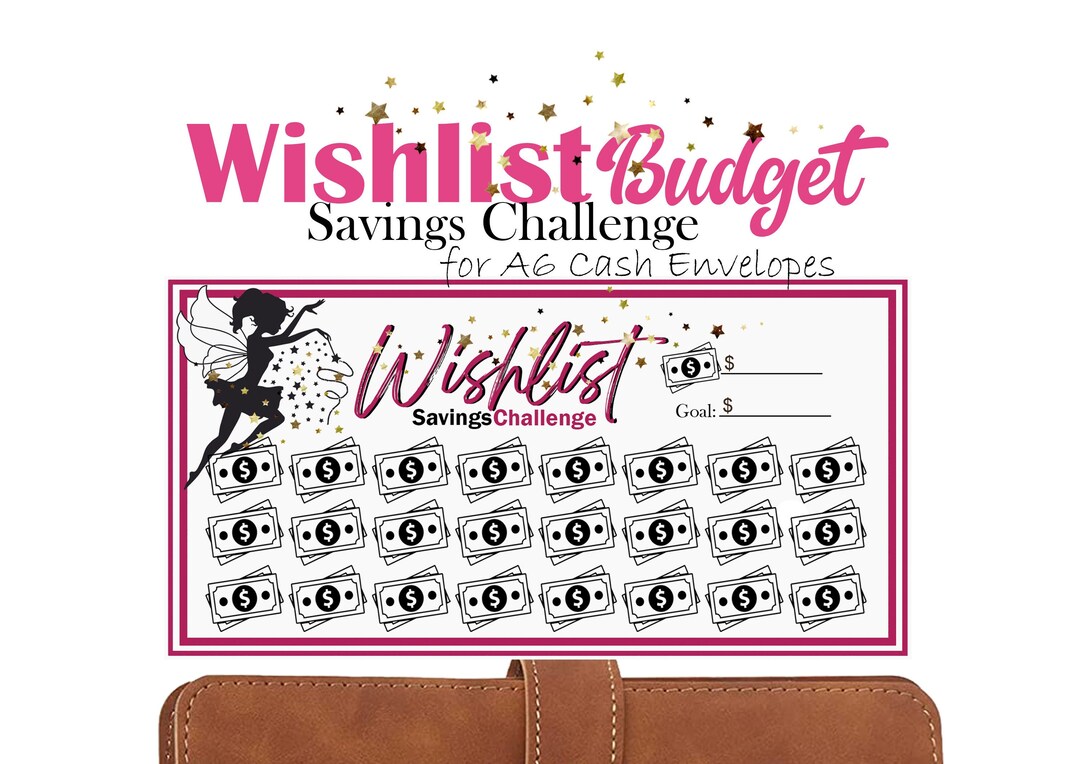 Wishlist Savings Challenge, Fits A6 Cash Envelopes, Budget Binders ...