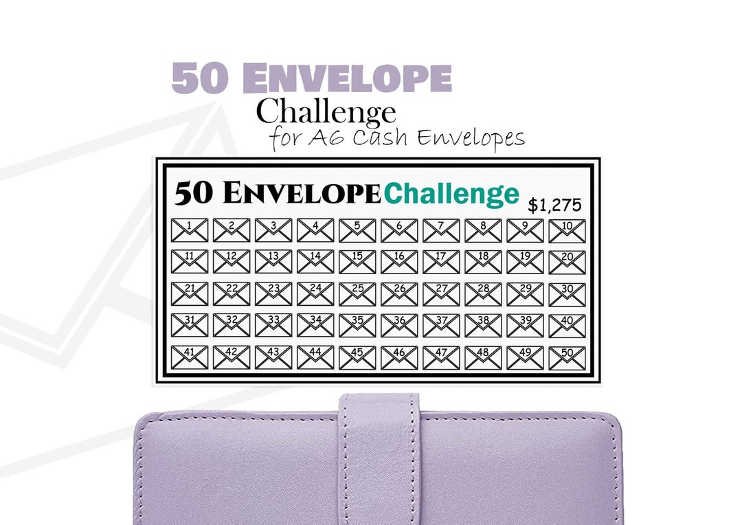 50 Envelope Challenge, Printable A6 Savings Tracker, Money Save ...