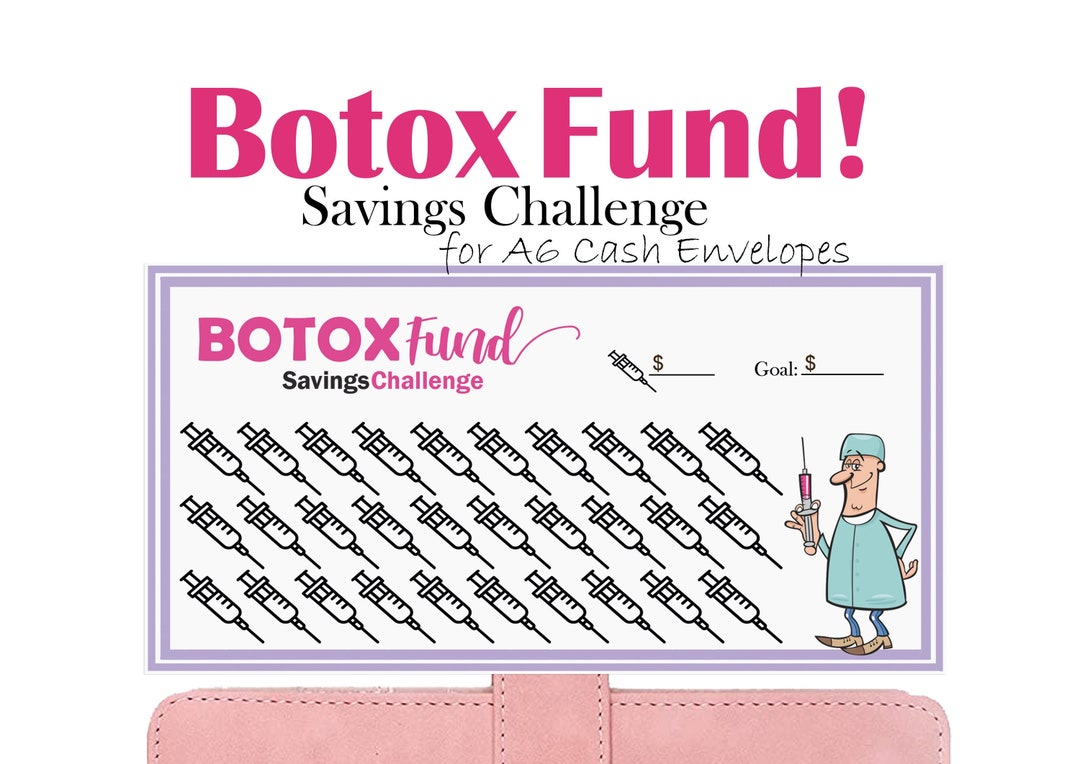 Botox Savings Challenge for A6 Cash Envelopes, Printable Budget Binder ...