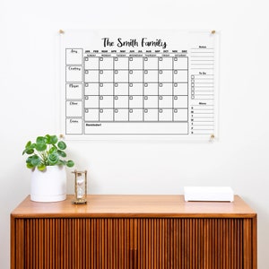 Customizable Family Calendar for Vinyl Cut, Acrylic Family Planner, Svg ...