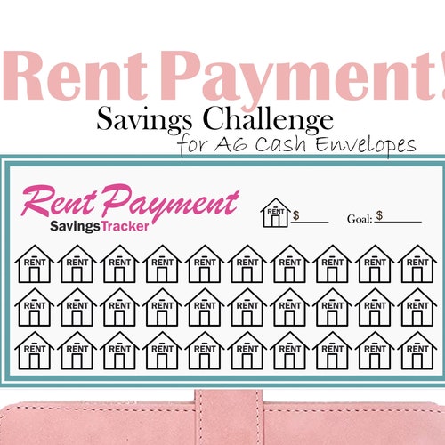 Rent Savings Challenge for A6 Cash Envelopes Printable Budget - Etsy
