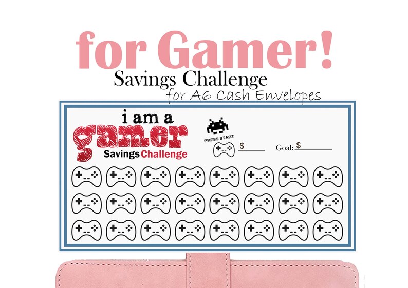 Gamer Savings Challenge Printable Budget Binder Insert Fits - Etsy