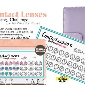 Contact Lens Savings Challenge, Printable Budget Binder Insert, Savings ...