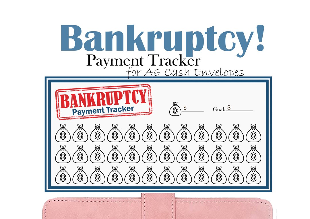Bankruptcy Payment Challenge, Printable Payment Tracker, A6 Budget ...