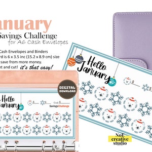January Savings Challenge, Printable Budget Binders Insert, Monthly ...