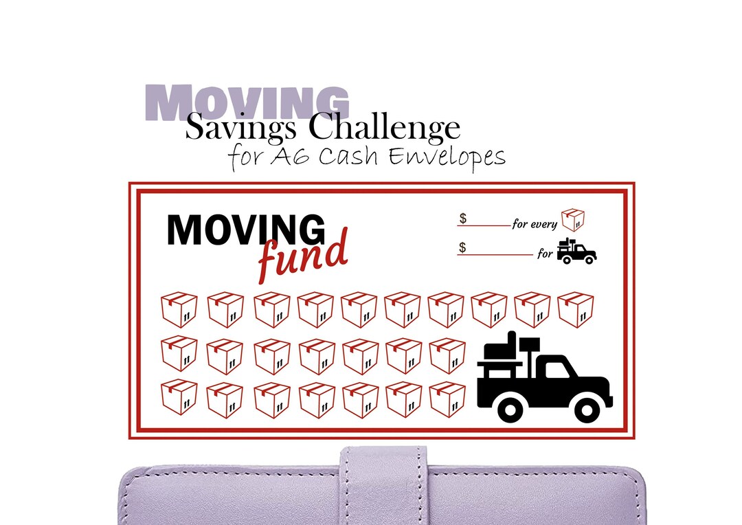 Moving Fund Savings Challenge, Printable Savings Tracker, Fits in A6 ...