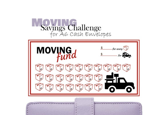 Moving Fund Savings Challenge Printable Savings Tracker Fits - Etsy