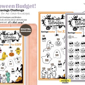 Halloween Savings Challenge Bundle, Fits A6 Cash Envelopes, Printable ...