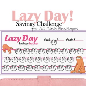 Lazy Day Savings Challenge, Printable Budget Binder Insert, Fits A6 ...