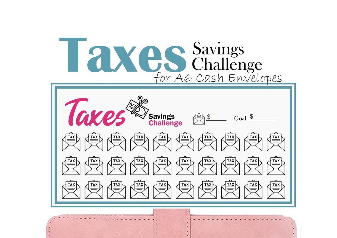 Taxes Savings Challenge, Printable Budget Binder Insert, Mini Savings ...