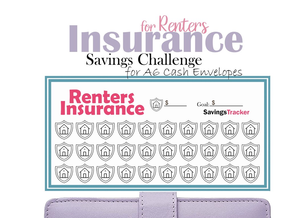 Renters Insurance Savings Challenge, Printable Budget Binder Insert ...