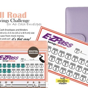 Toll Road Savings Challenge, Printable Savings Challenge, A6 Budget ...