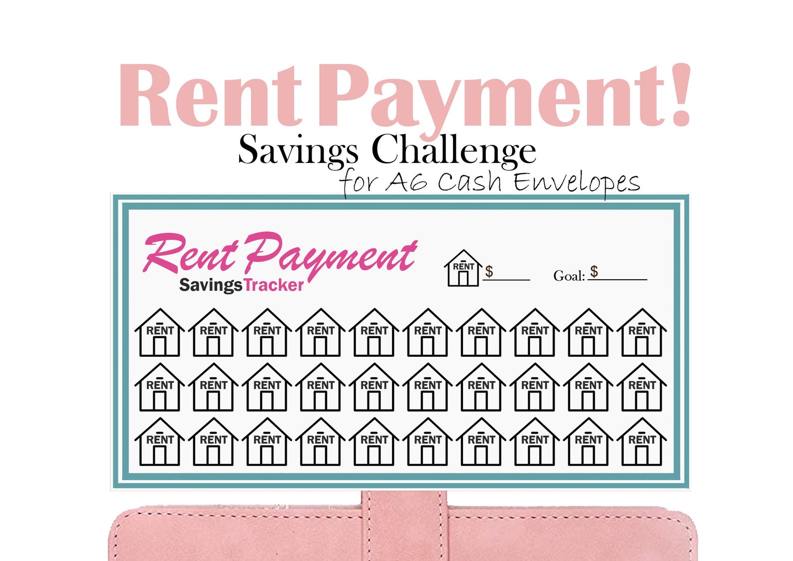 Rent Savings Challenge for A6 Cash Envelopes, Printable Budget Binder ...