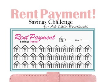 Rent Payment Budget Envelope Insert Savings Challenge - Etsy
