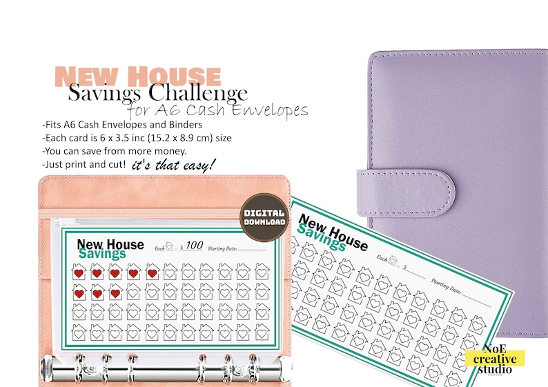 New House Savings Challenge Printable Home Savings Goal - Etsy