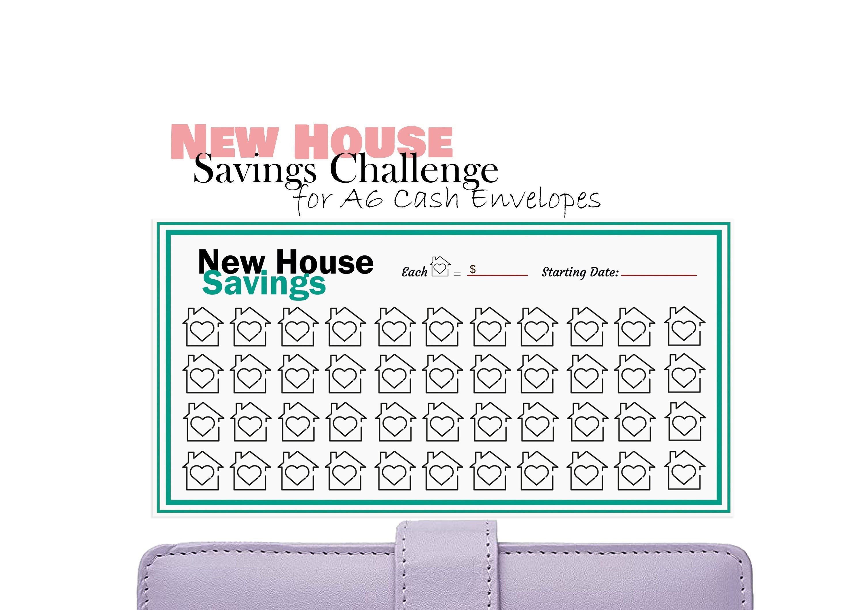 New House Savings Challenge Printable Home Savings Goal - Etsy