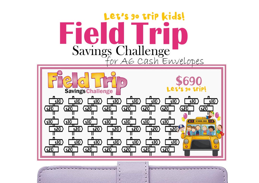 Field Trip Savings Challenge, Printable Budget Binder Insert, Mini ...