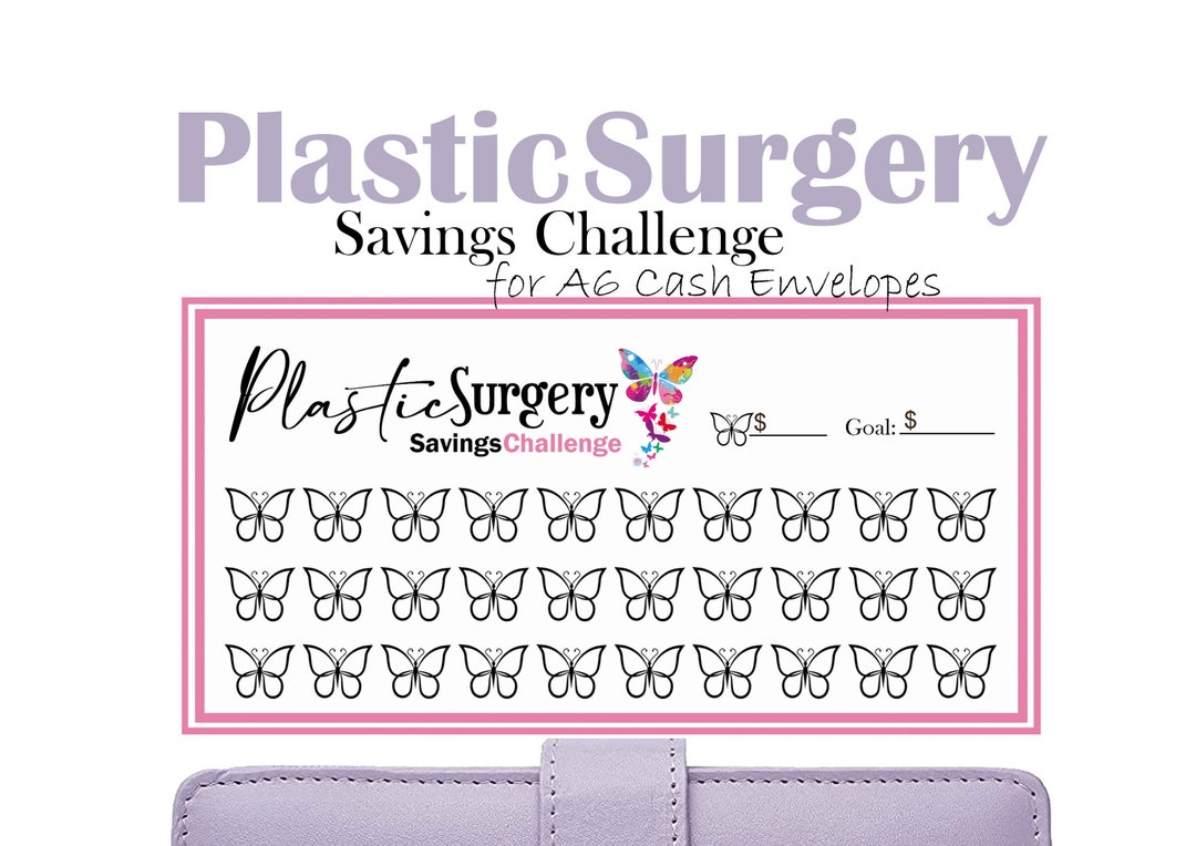 Plastic Surgery Savings Challenge, Printable Budget Binder Insert ...