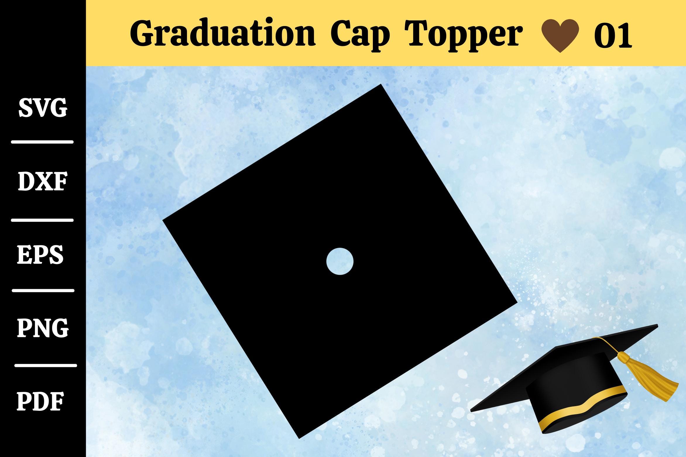 Graduation Cap Topper Template - Blank Graduation Cap Template ...
