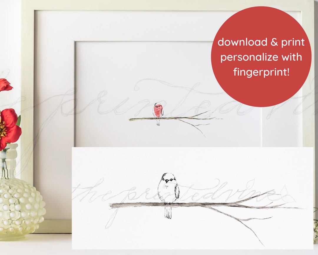 Digital Download, Keepsake Art, Kids Art, Fingerprint Art, Gift for Mom ...