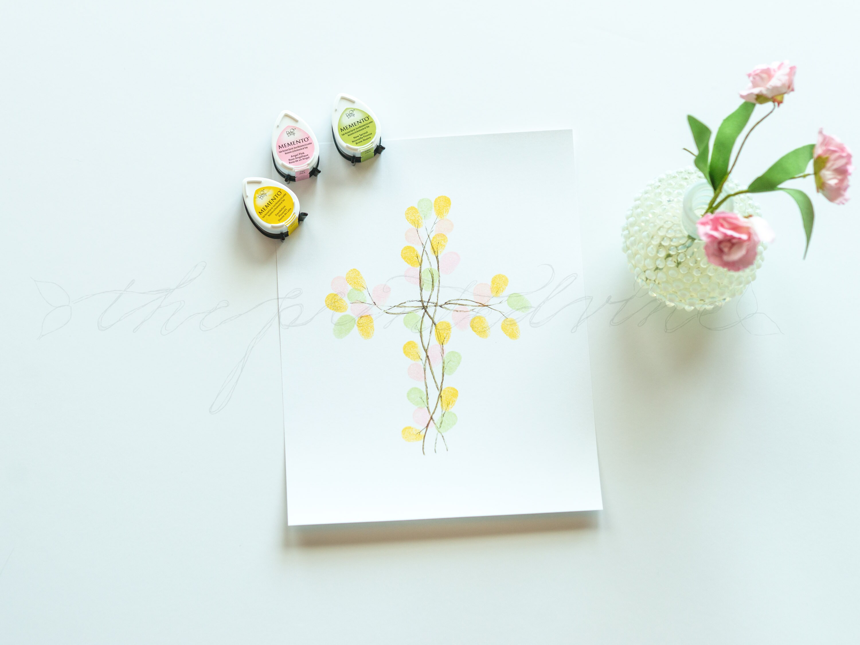 Digital Download, Cross Art, Fingerprint Art, Wall Decor, Gift for ...