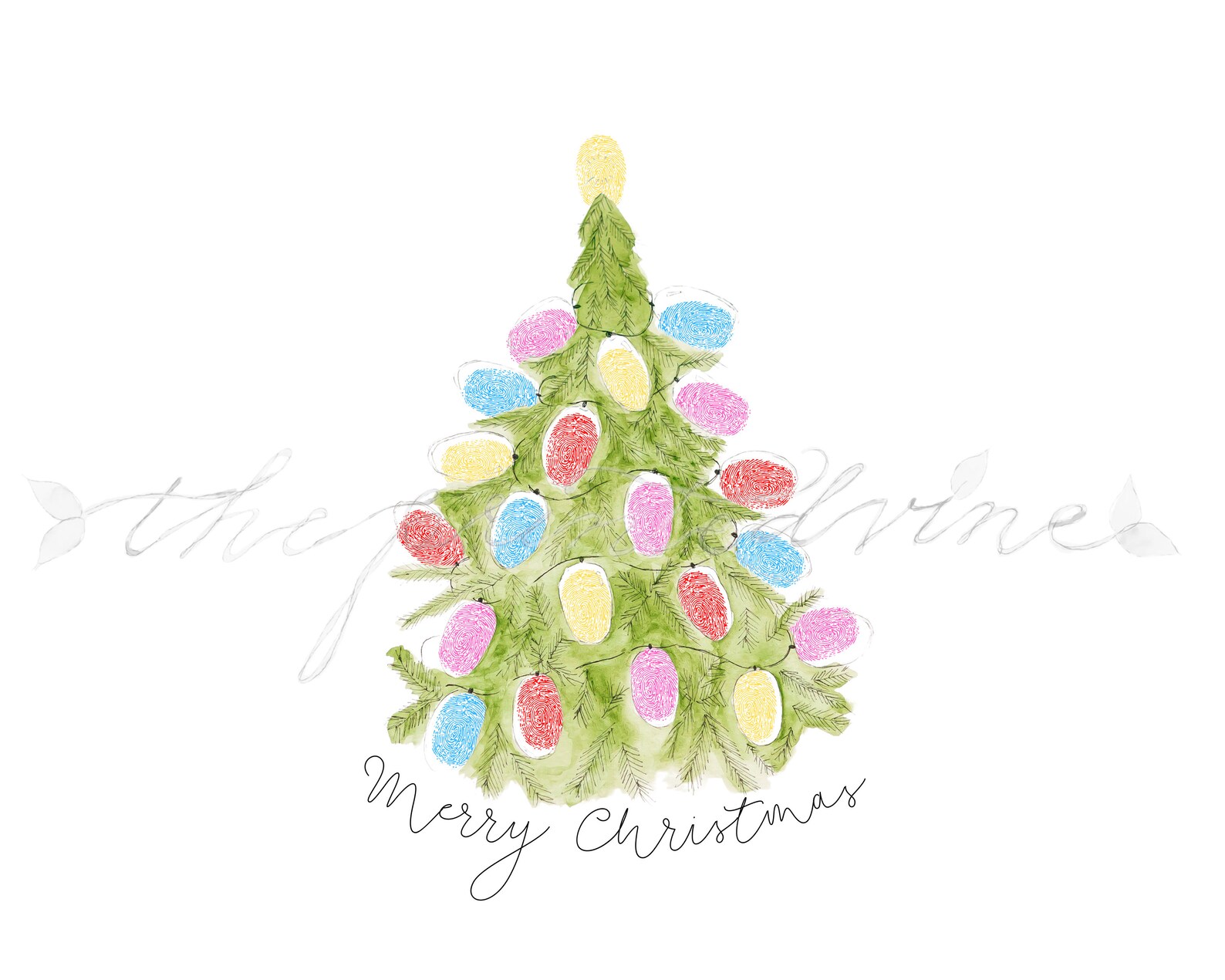Digital Download Fingerprint Christmas Tree Craft, Preschool Craft ...