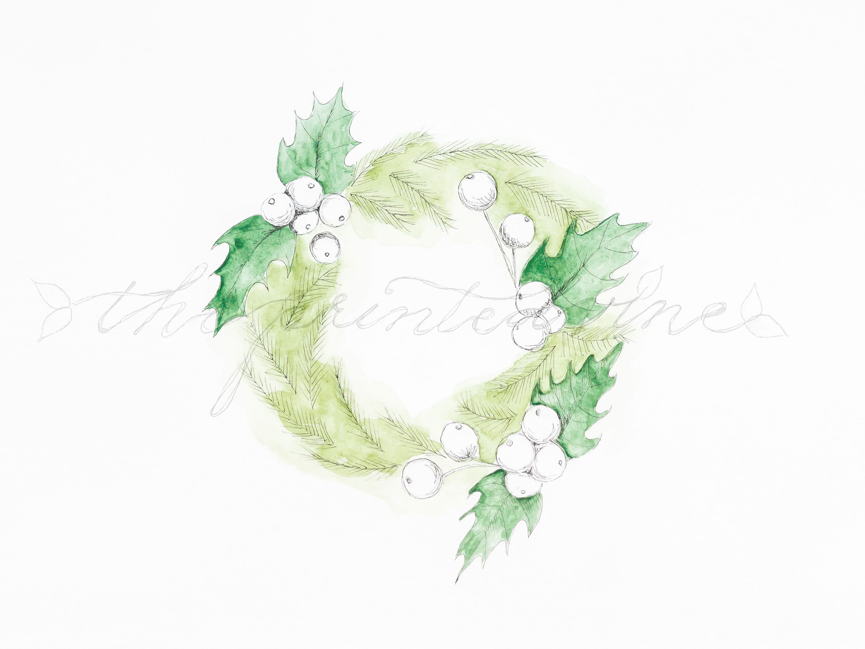 Fingerprint Christmas Wreath, Fingerprint Art - Etsy