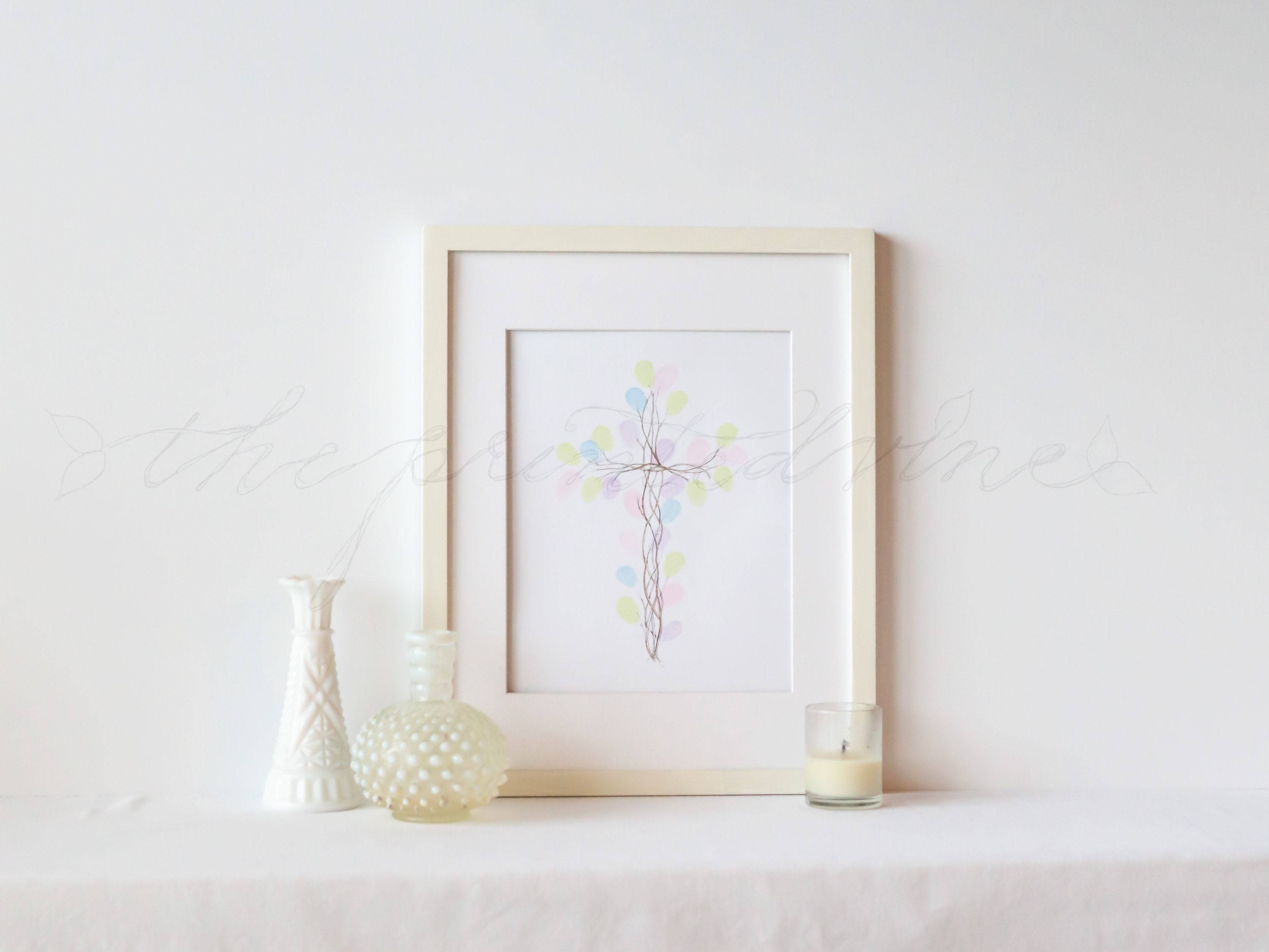 Digital Download, Cross Art, Fingerprint Art - Etsy