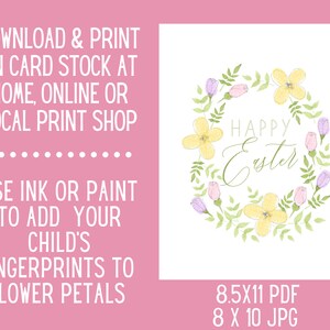 Easter Fingerprint Art, Easter Kids Craft, Preschool Easter Art - Etsy