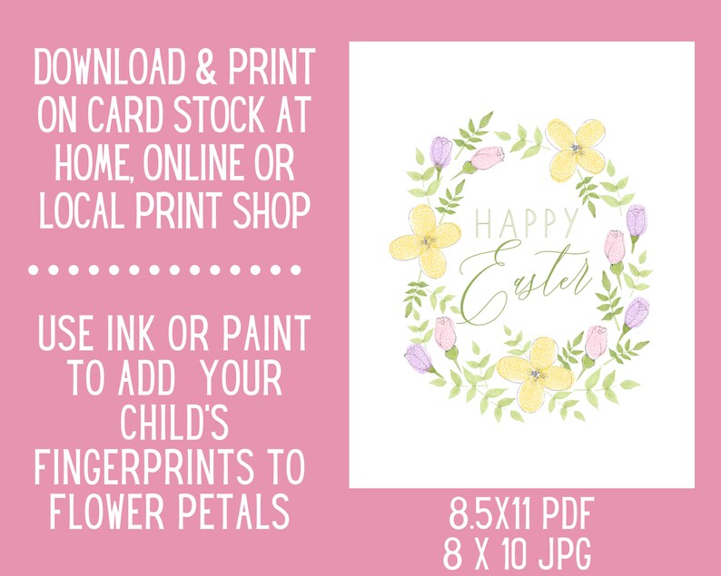 Easter Fingerprint Art, Easter Kids Craft, Preschool Easter Art - Etsy