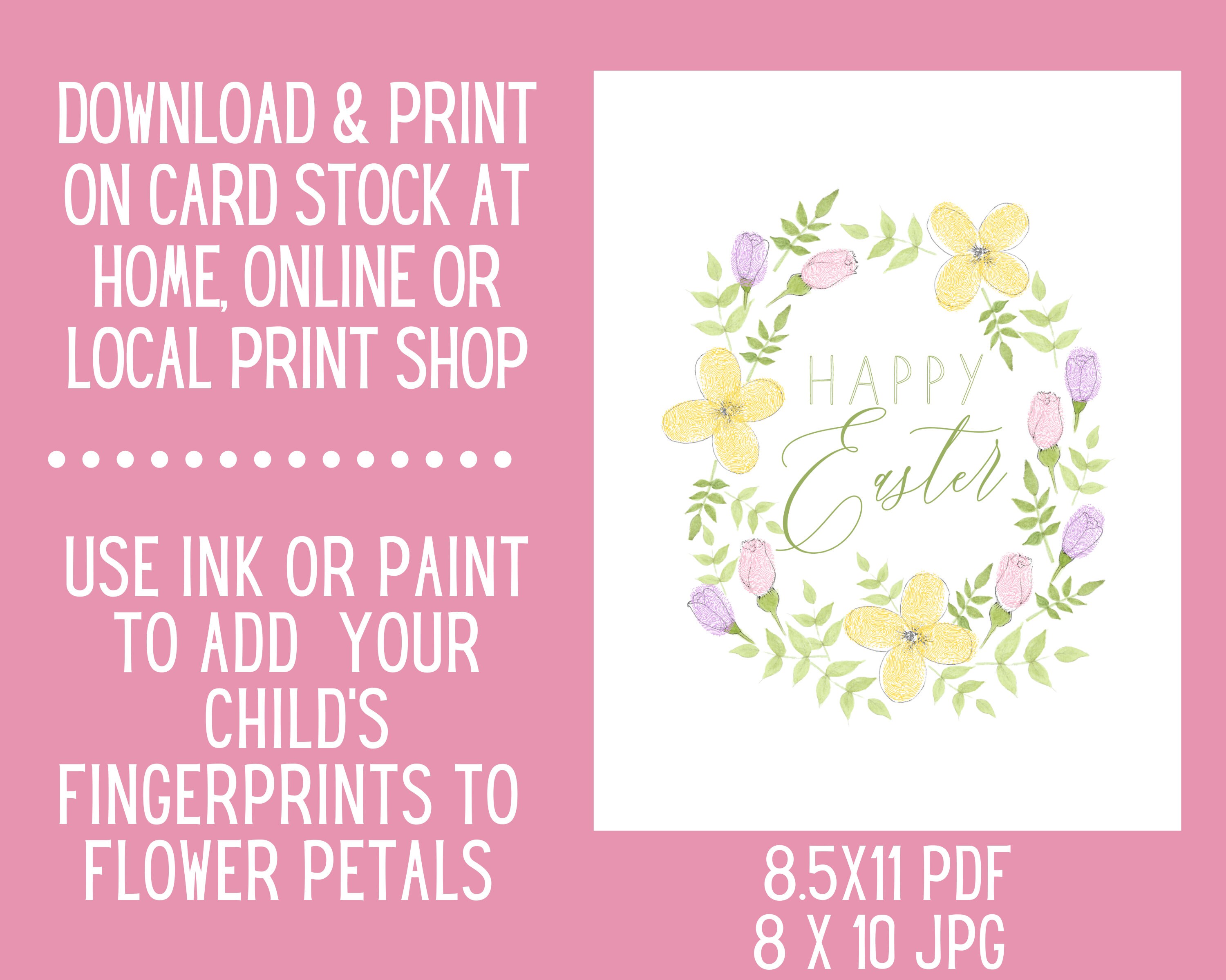 Easter Fingerprint Art, Easter Kids Craft, Preschool Easter Art - Etsy