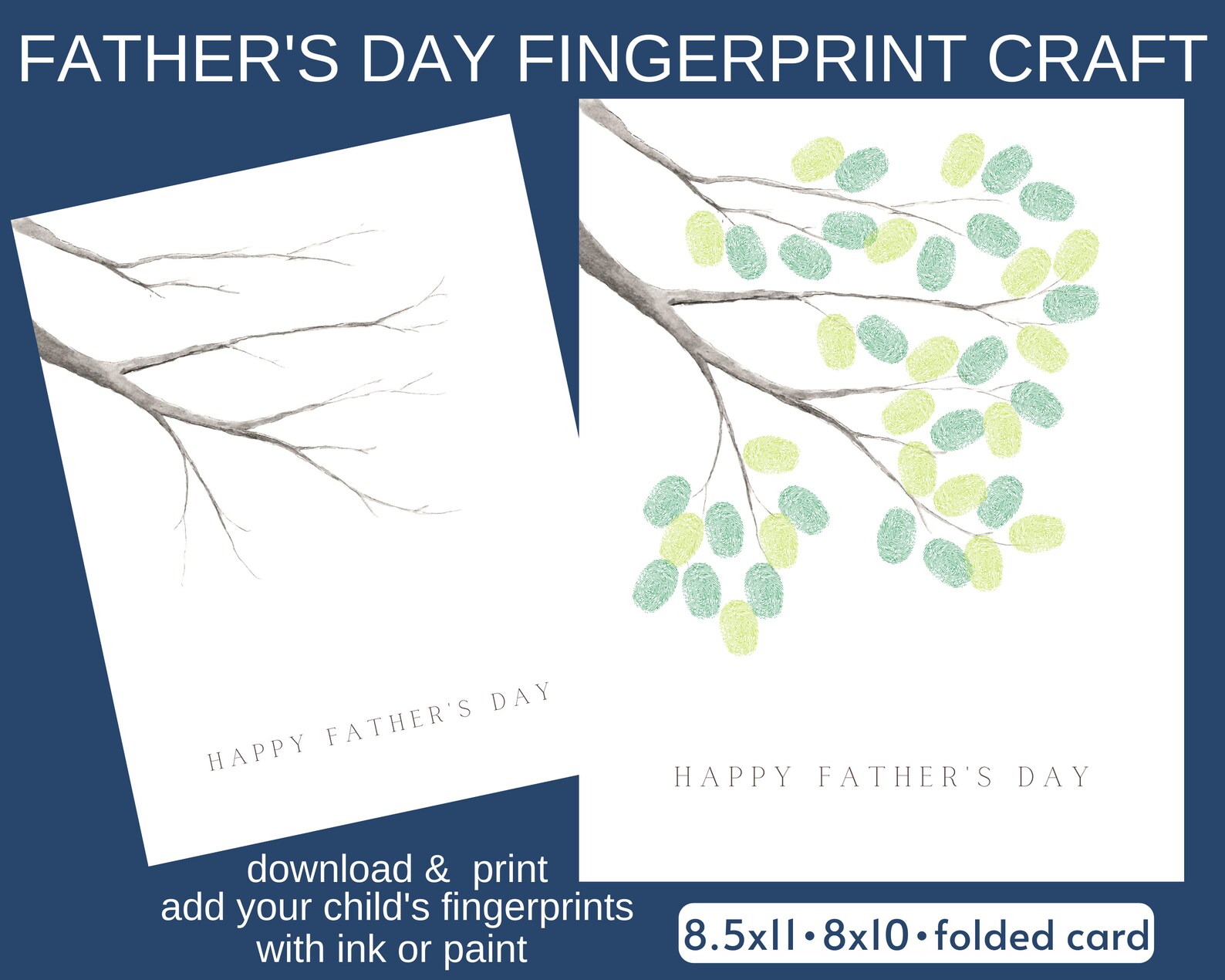 Father's Day Card, Father's Day Printable, Father's Day Craft, Father's ...