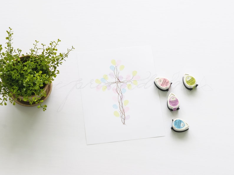 Digital Download, Cross Art, Fingerprint Art - Etsy
