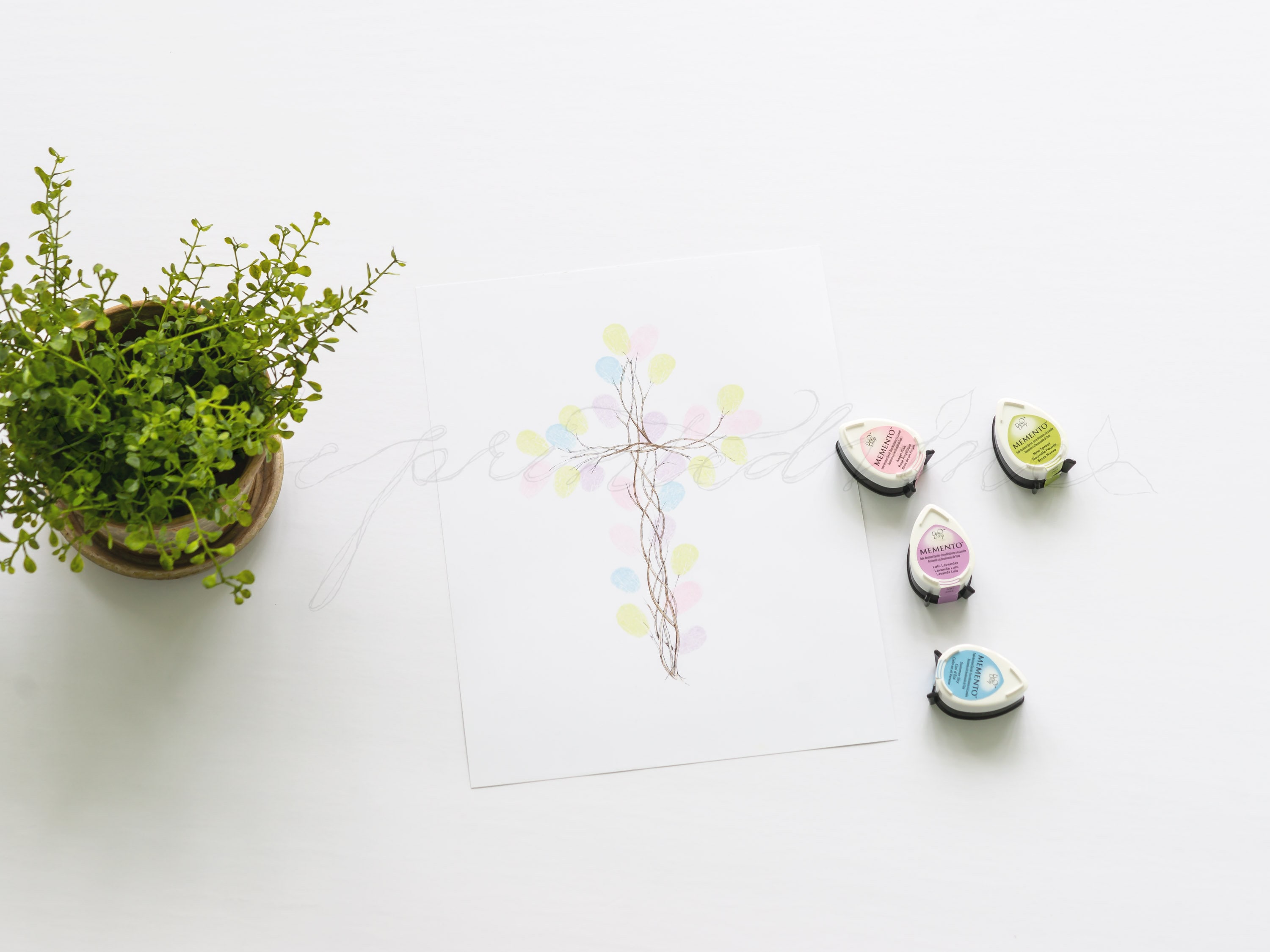 Digital Download, Cross Art, Fingerprint Art - Etsy