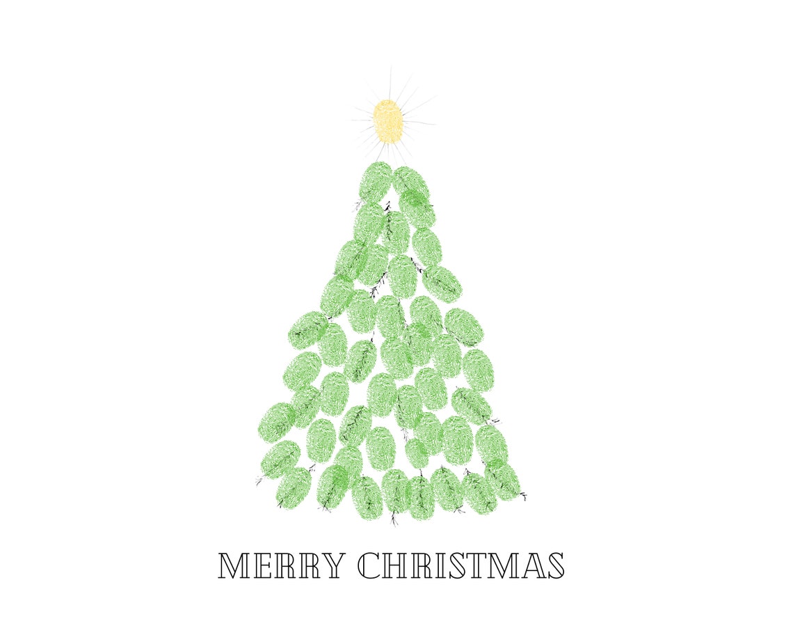 Digital Download Fingerprint Christmas Tree Craft - Etsy