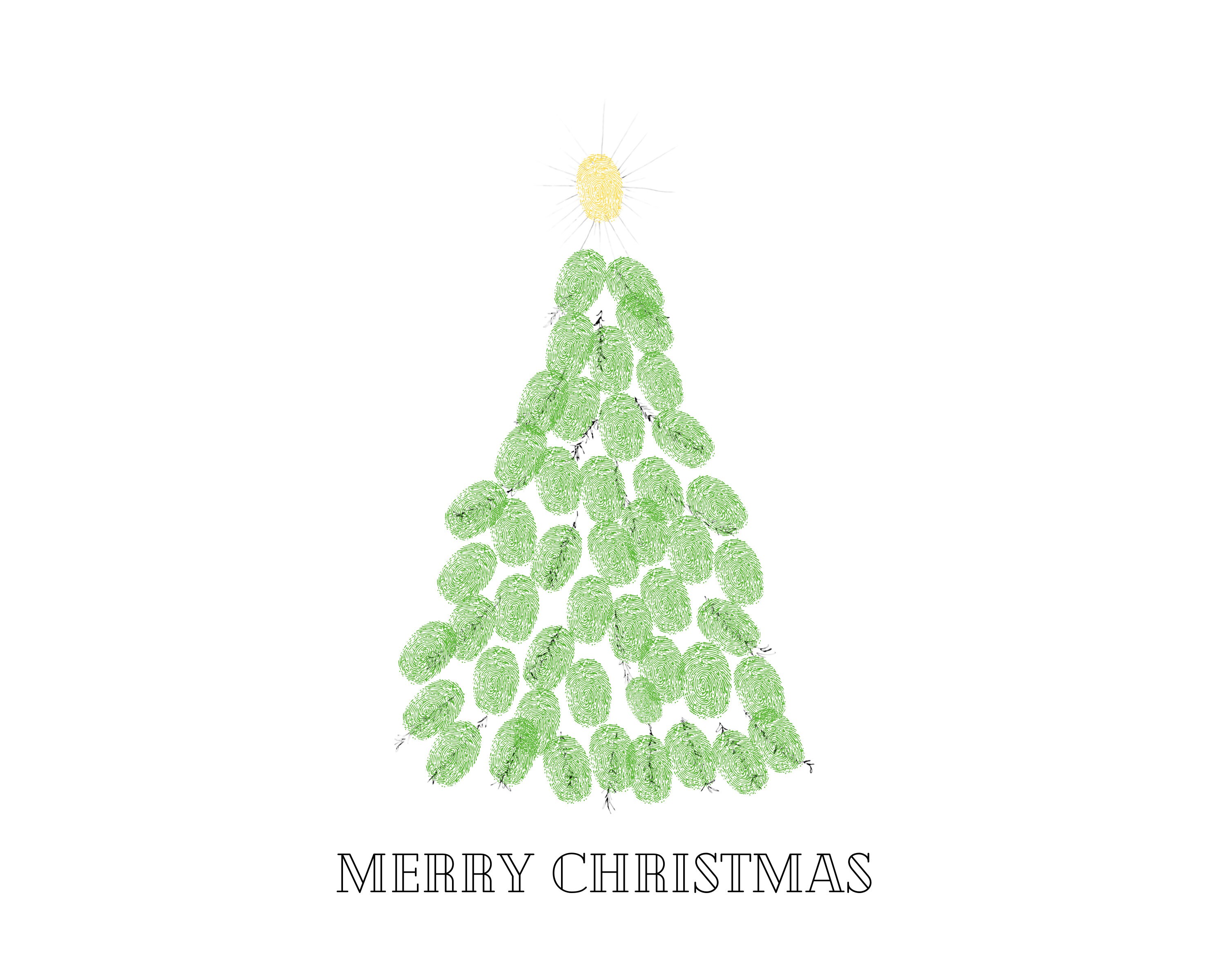 Digital Download Fingerprint Christmas Tree Craft - Etsy