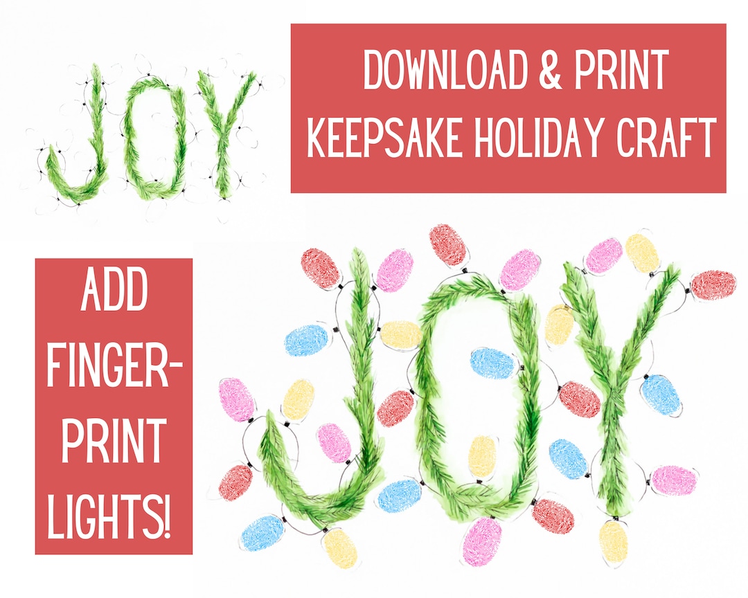 Digital Download Fingerprint Christmas Craft - Etsy