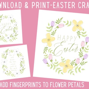 Easter Fingerprint Art, Easter Kids Craft, Preschool Easter Art - Etsy