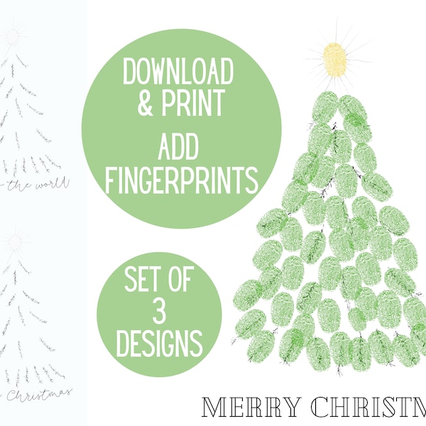 Printable Fingerprint Tree - Etsy